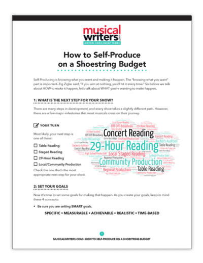 Moving Forward: Getting a Musical Produced | MusicalWriters.com