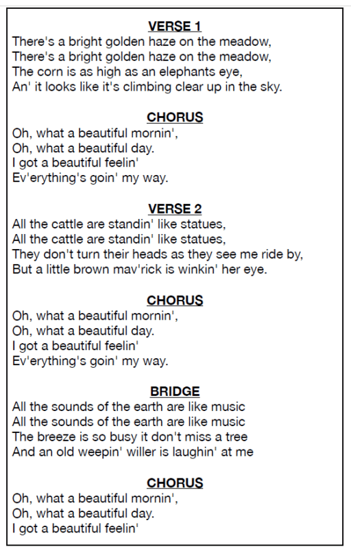 Finding the Form: A Guide to Song Structure in Musical Theatre ...
